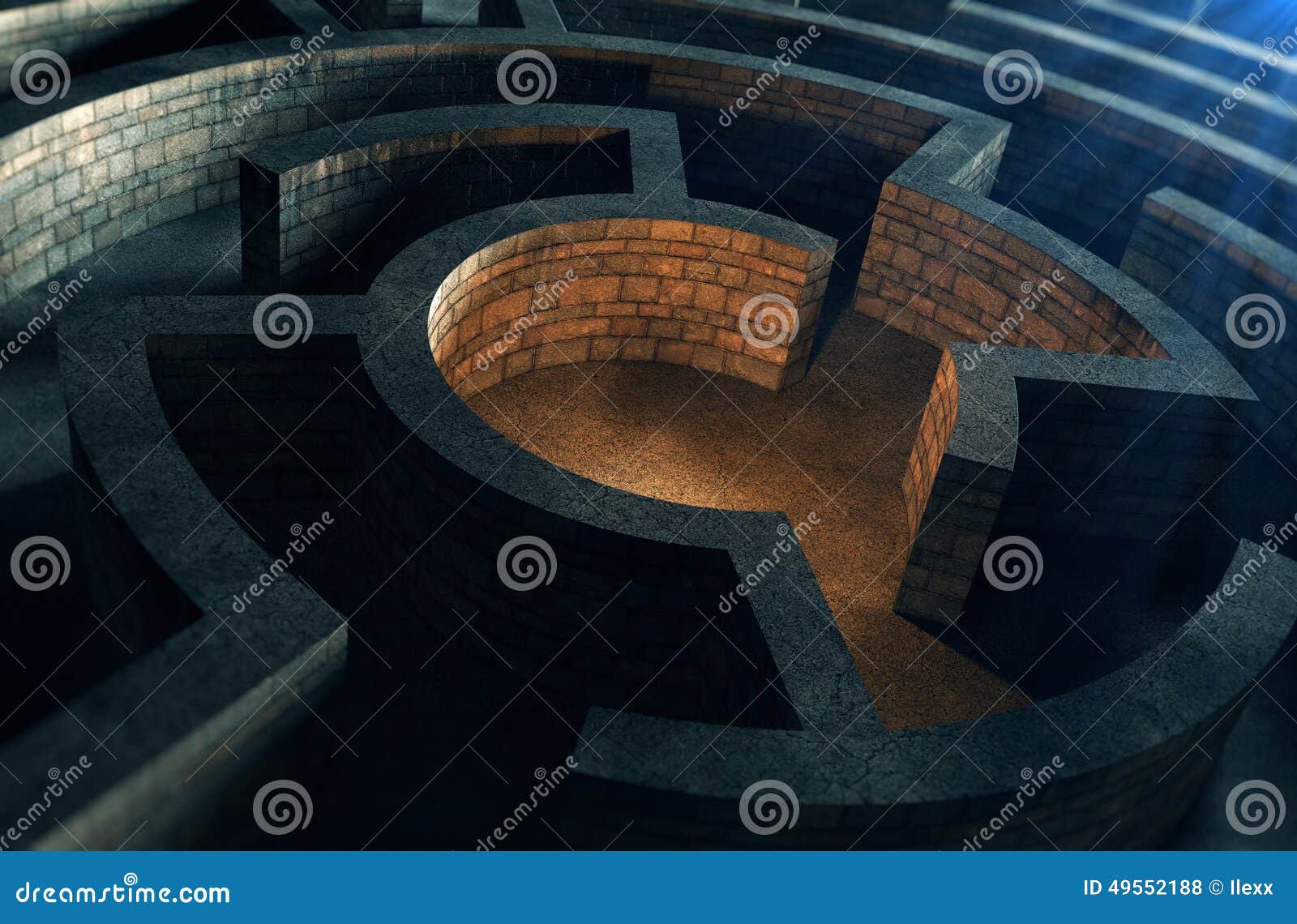 Ancient mystic labyrinth stock illustration. Illustration of mysterious ...