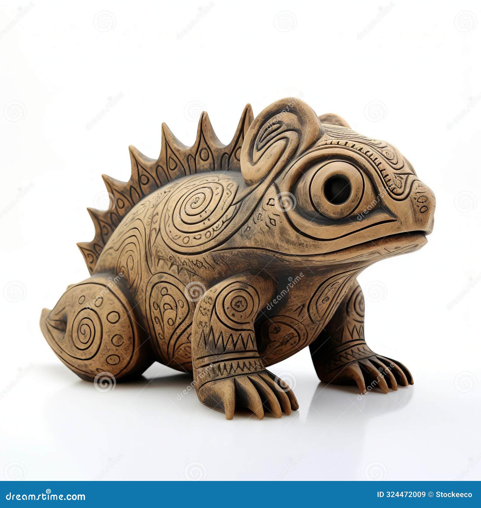 Ancient Mythical Creature Pottery Sculpture Artwork Isolated Background ...