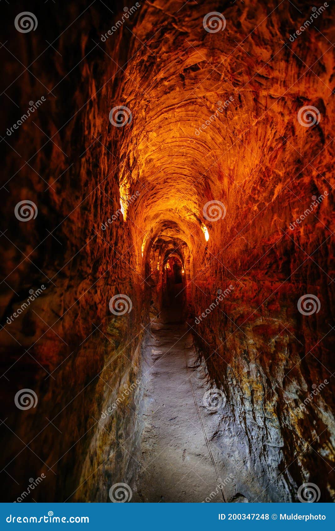 Ancient Narrow Underground Passage in Sandstone at Old Underground ...