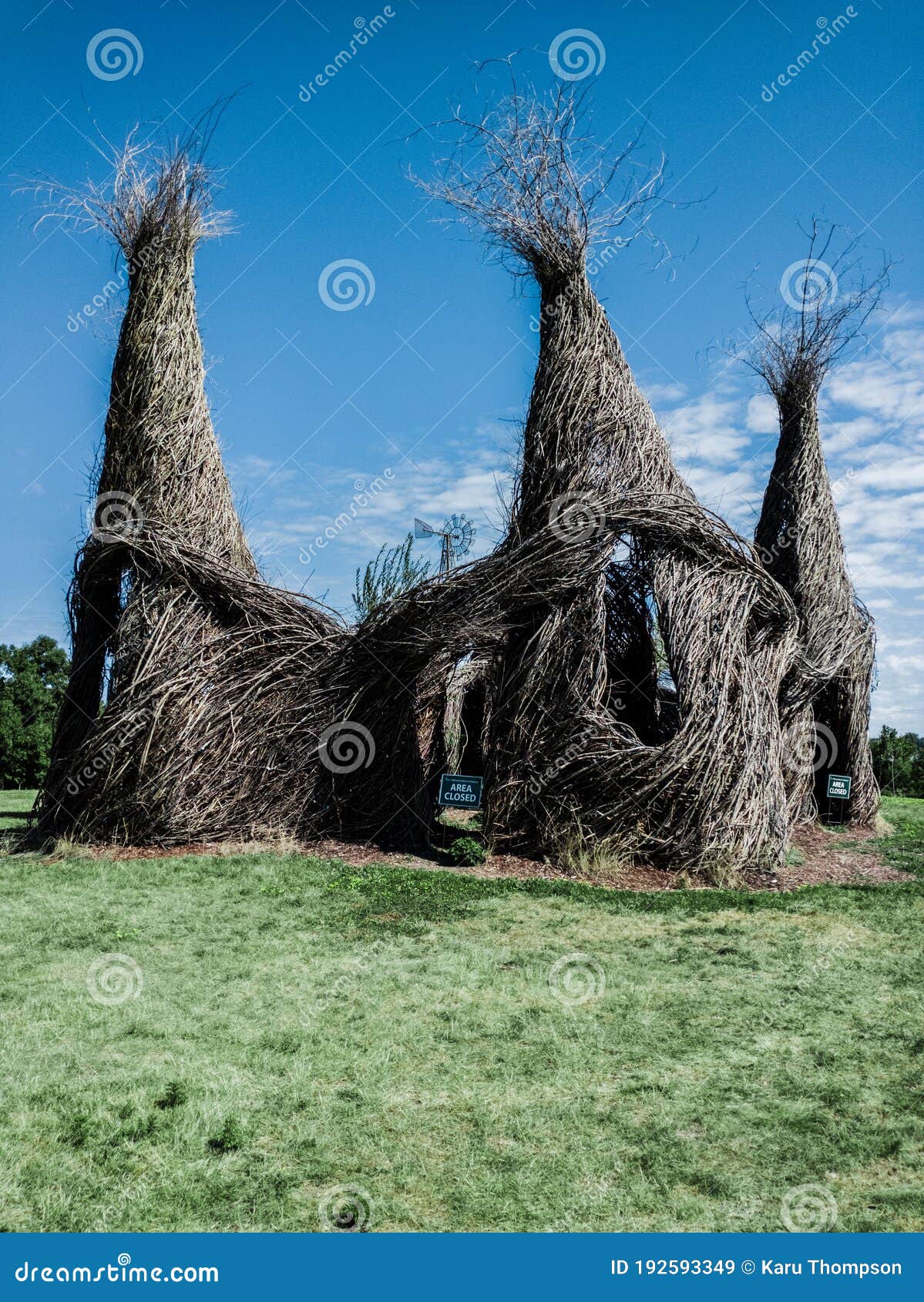 Native American Huts in a Field of Grass. Stock Image - Image of field ...