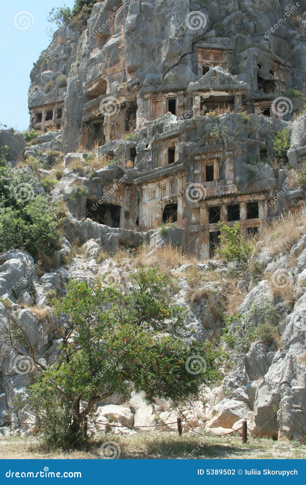 Ancient Necropolis in Myra stock photo. Image of cave - 5389502