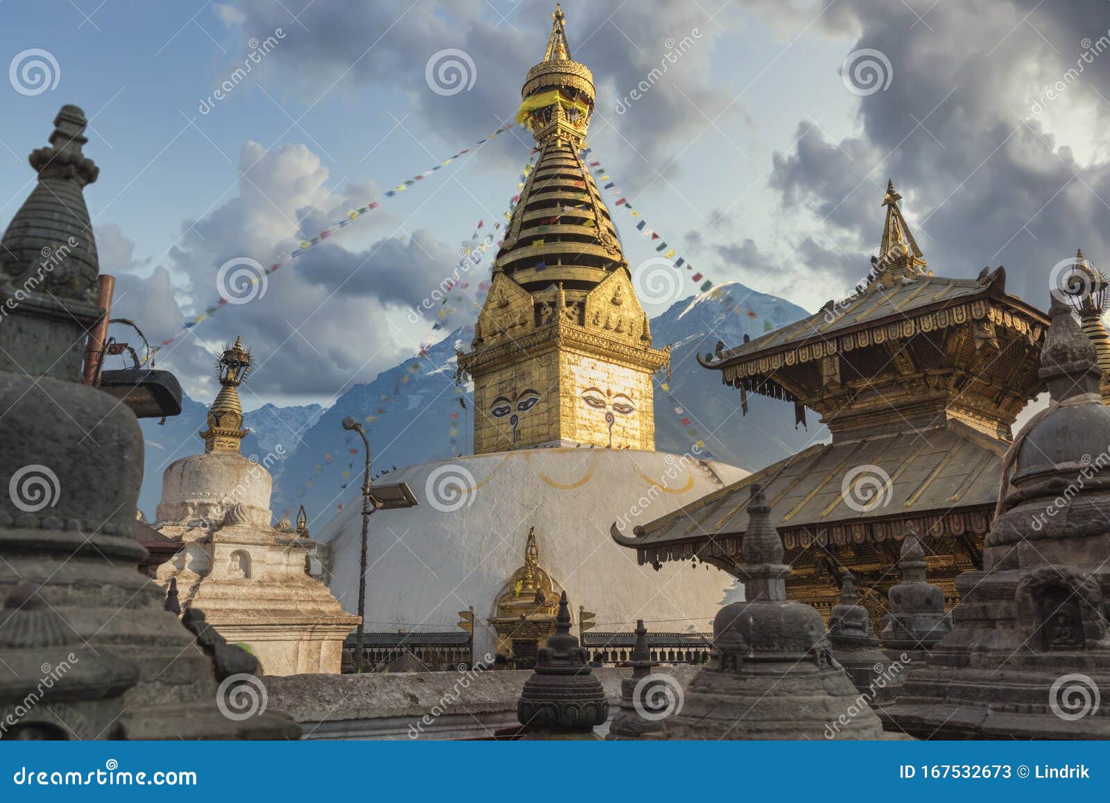 Ancient Nepali City of Himalayas Stock Image - Image of building ...