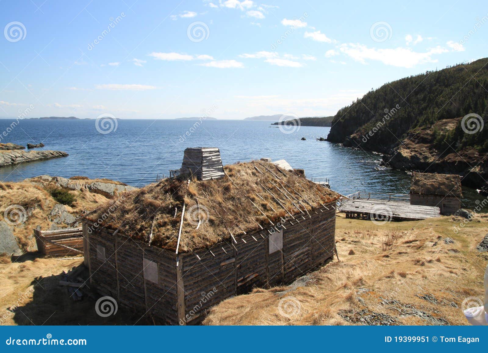 Ancient Newfoundland Village Stock Image - Image of ocean, passage ...