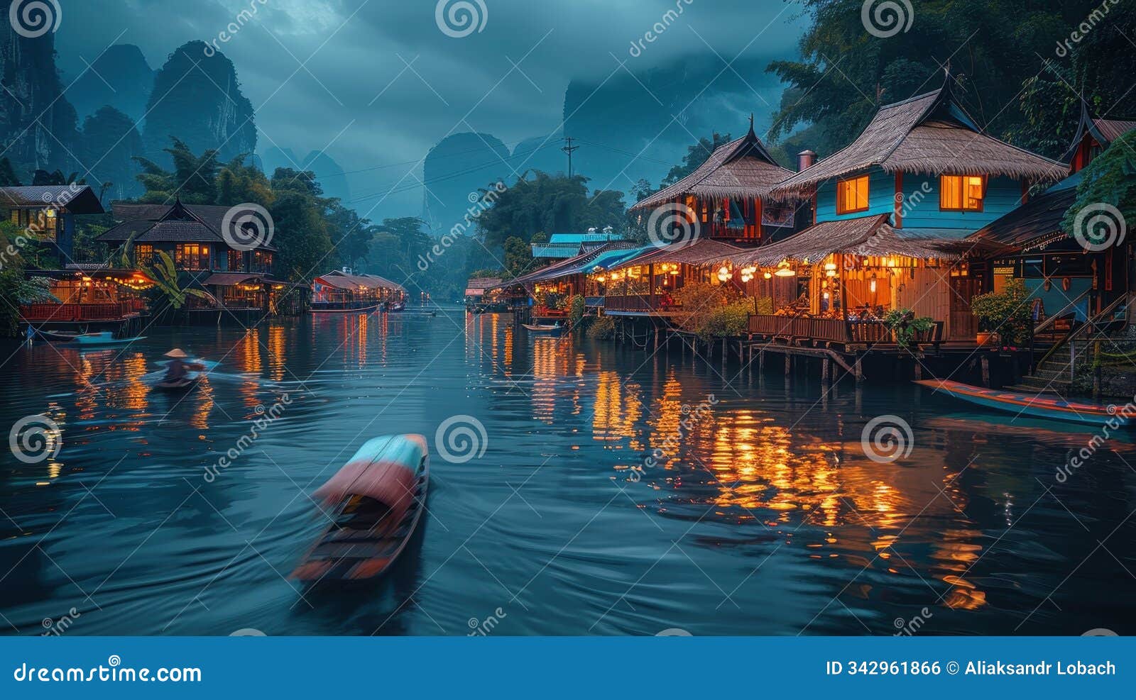 An Ancient Night City. Night View of the Ancient City Stock Photo ...