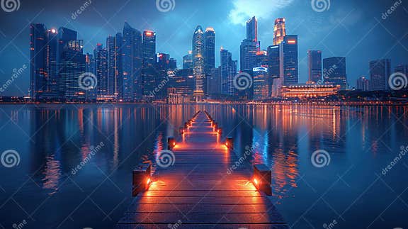 An Ancient Night City. Night View of the Ancient City Stock Photo ...
