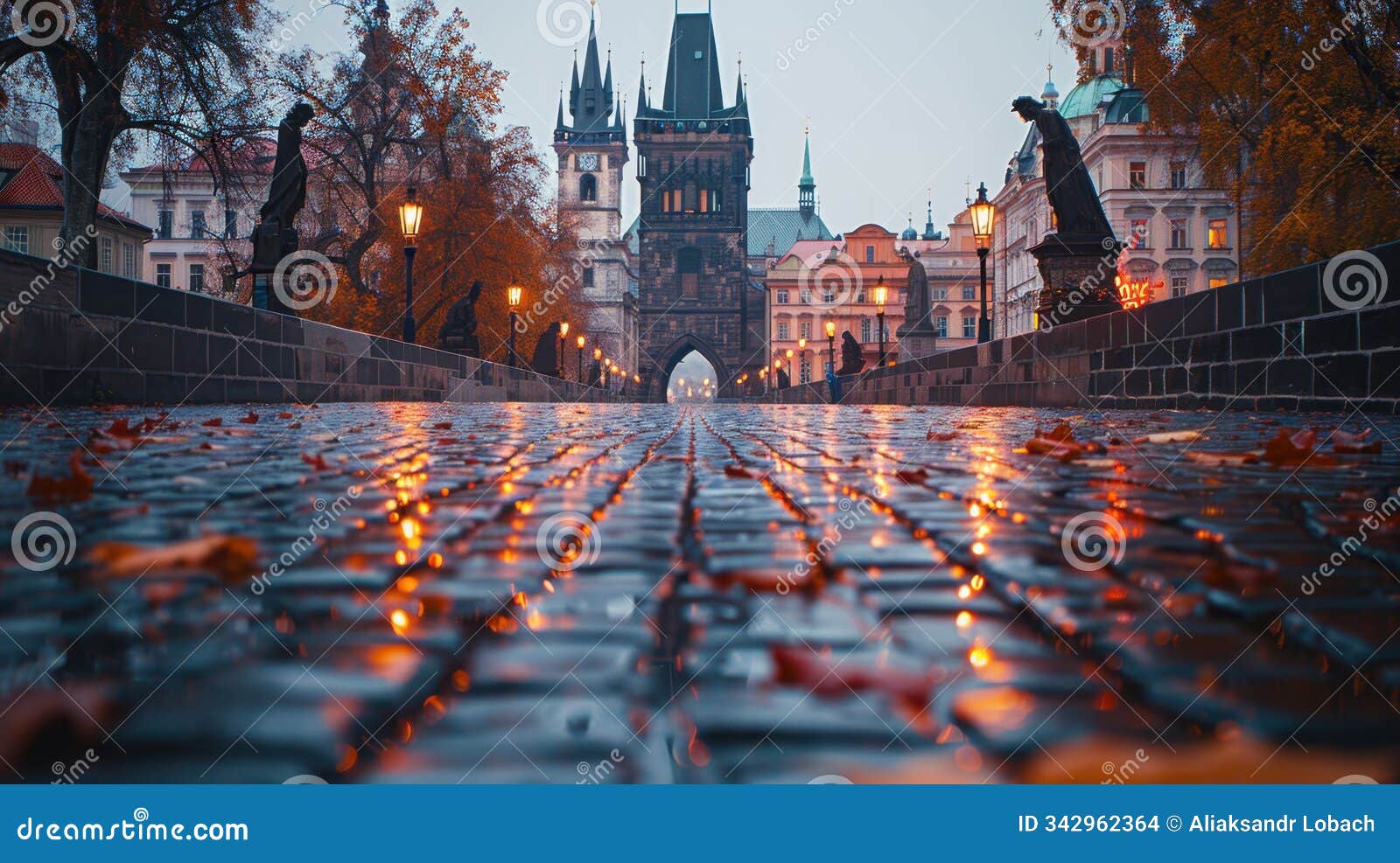 An Ancient Night City. Night View of the Ancient City Stock Photo ...