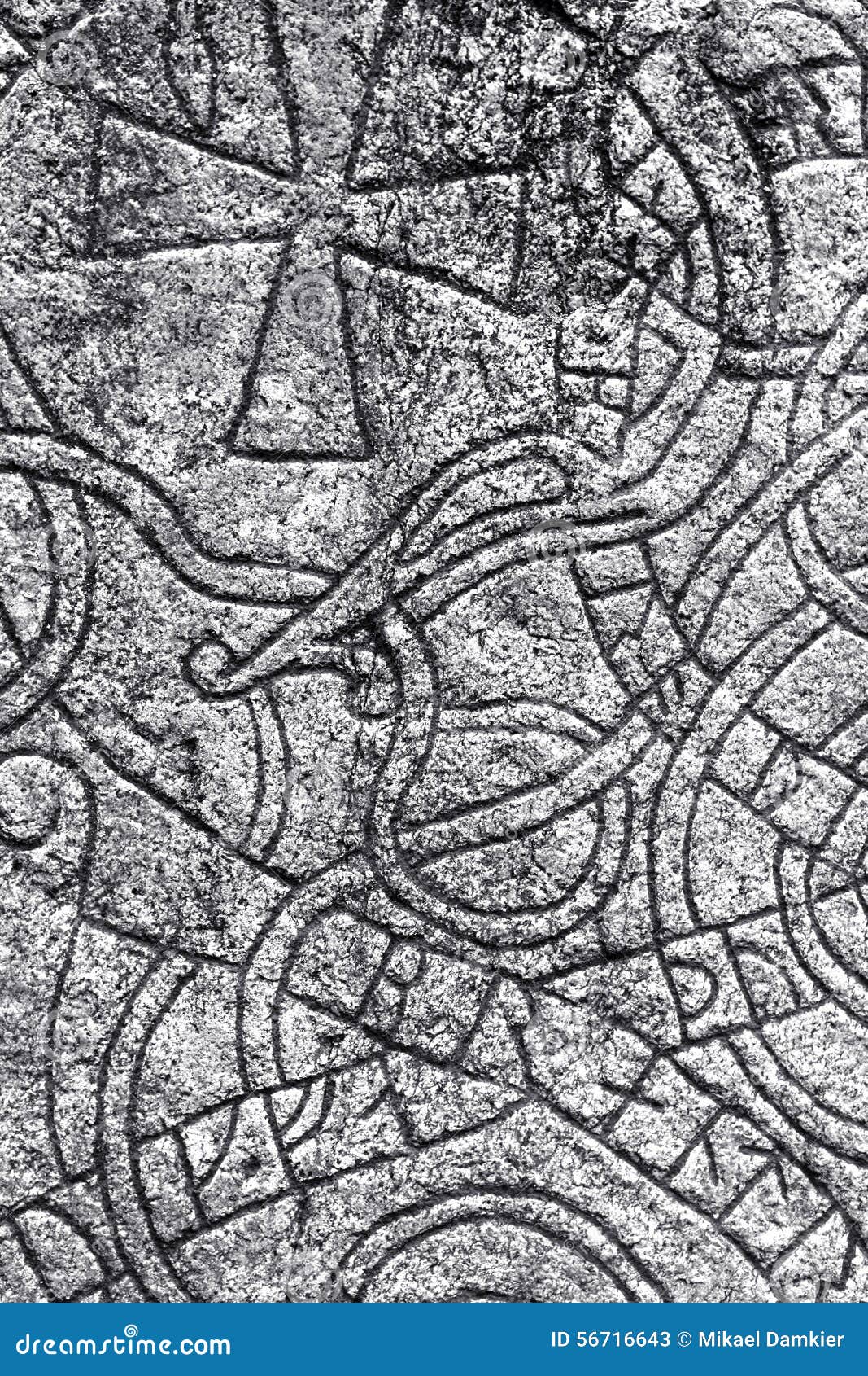 Ancient Nordic Runestone stock image. Image of single - 56716643