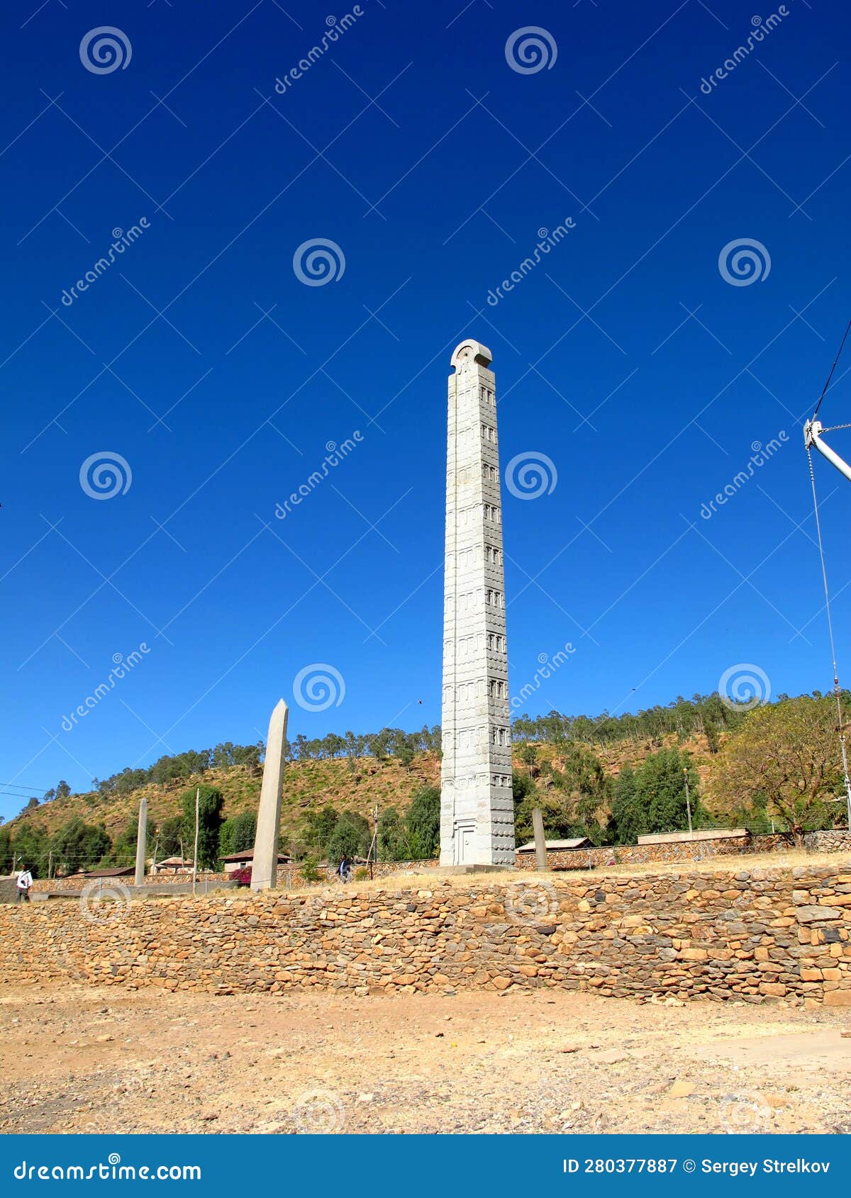 Ancient Obelisks in Axum City, Ethiopia Stock Image - Image of ...