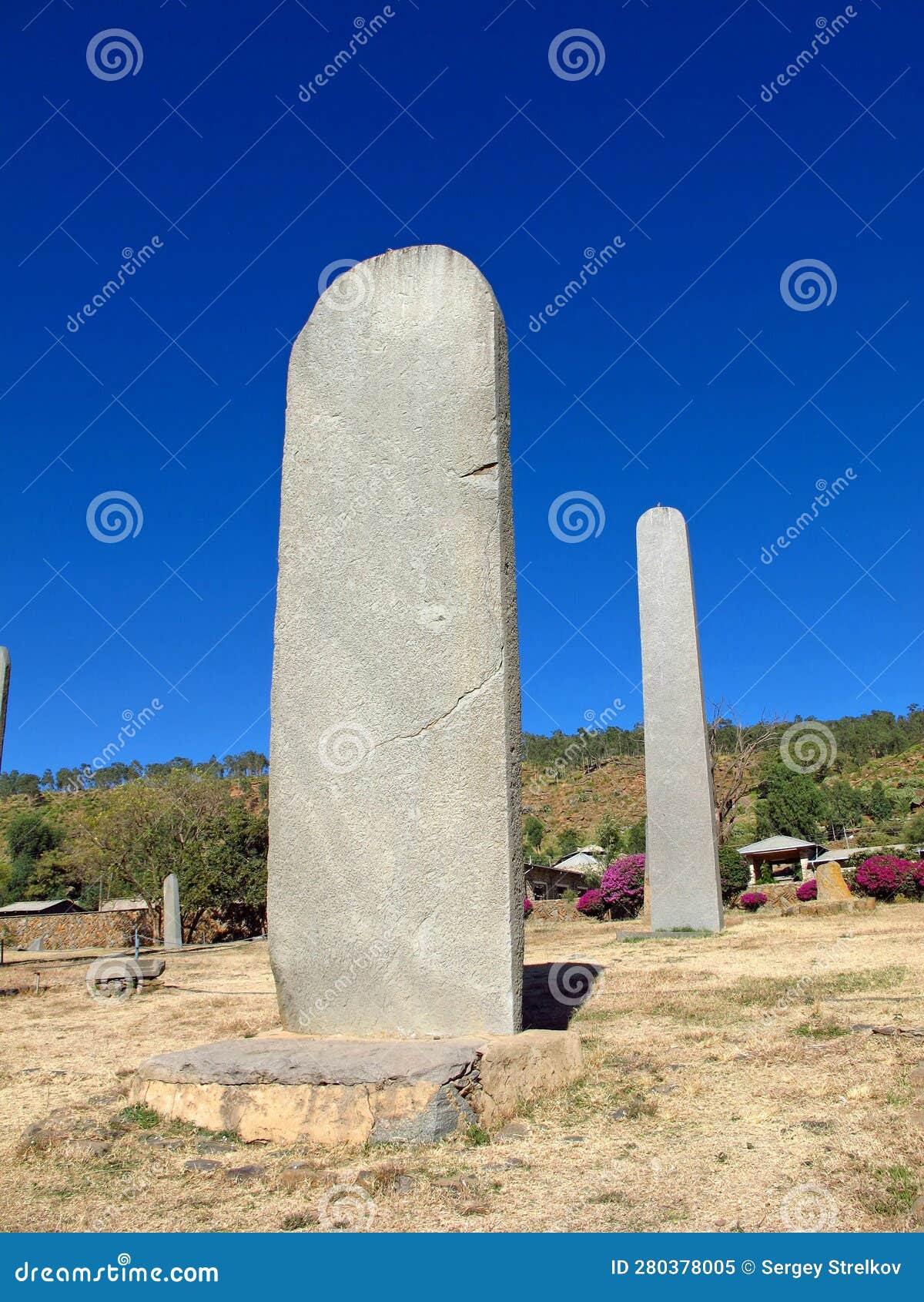 Ancient Obelisks in Axum City, Ethiopia Editorial Image - Image of ...