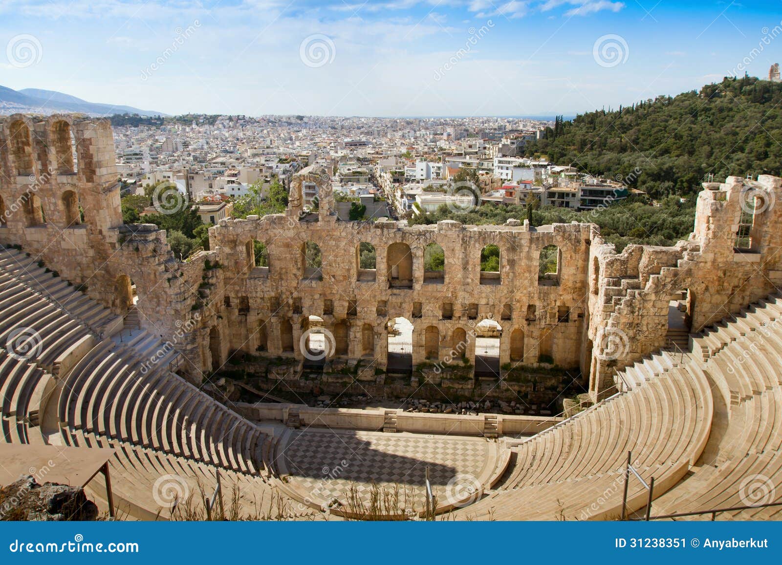 Ancient Odeum stock image. Image of buildings, history - 31238351