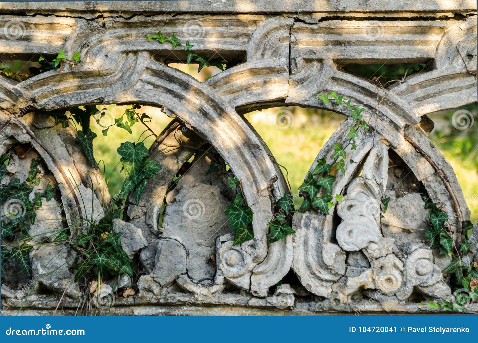 The ancient old balustrade stock image. Image of grunge - 104720041
