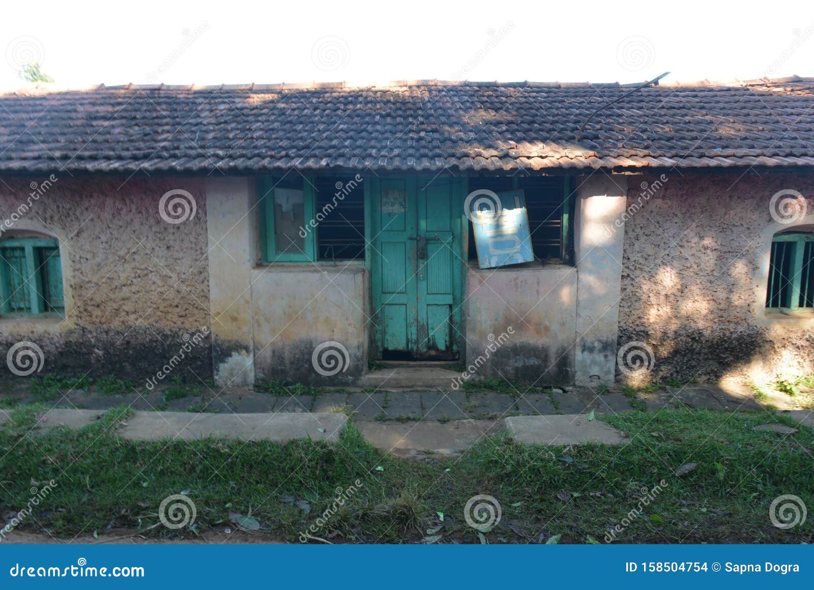 Ancient Old Damaged Building with Broken Door Editorial Stock Image ...