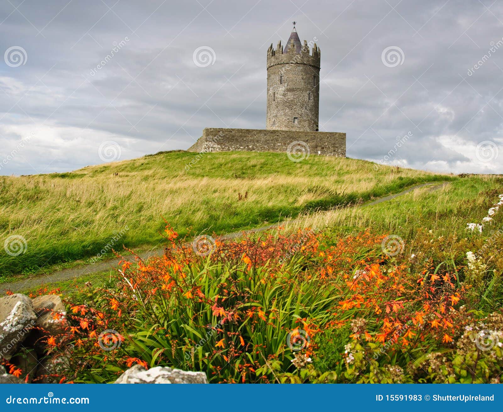 Ancient Old Irish Castle in Doolin, Ireland Stock Image - Image of ...