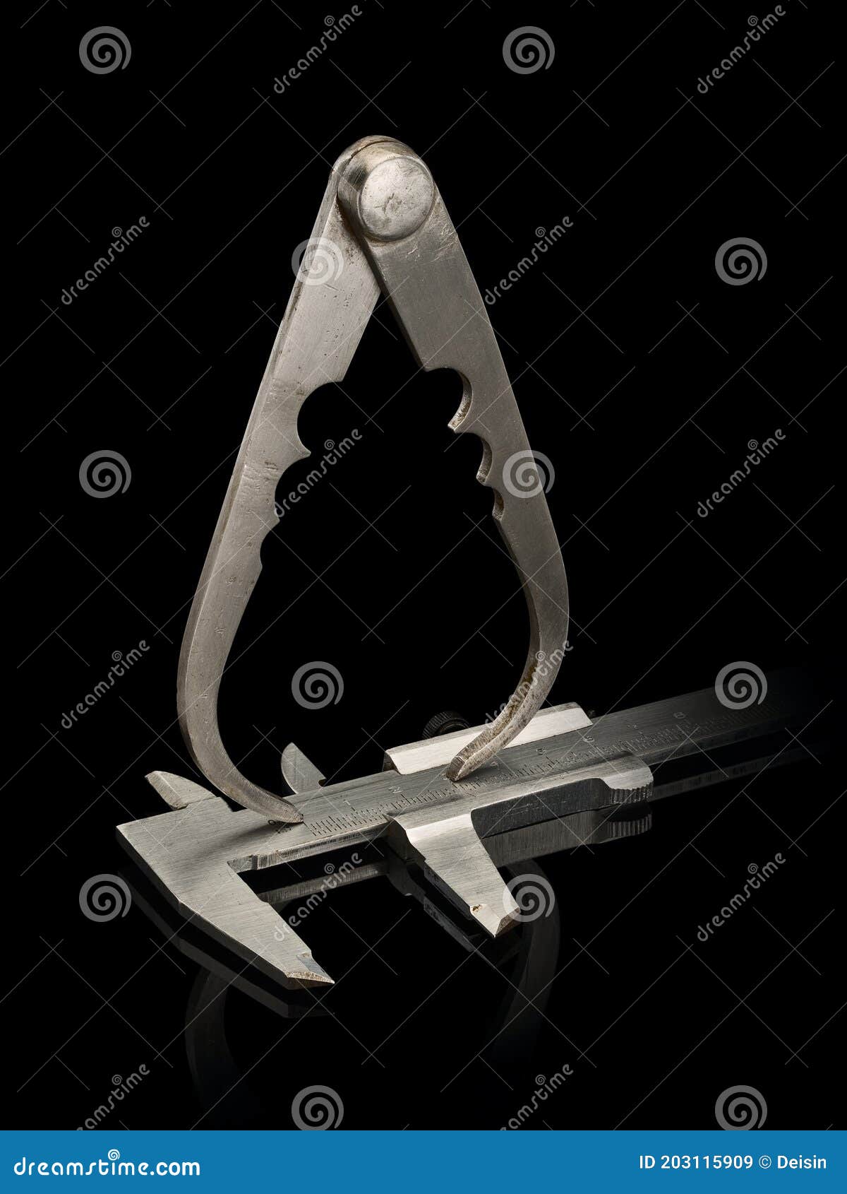 The Ancient and Old Measuring Tool Stock Image - Image of scratches ...