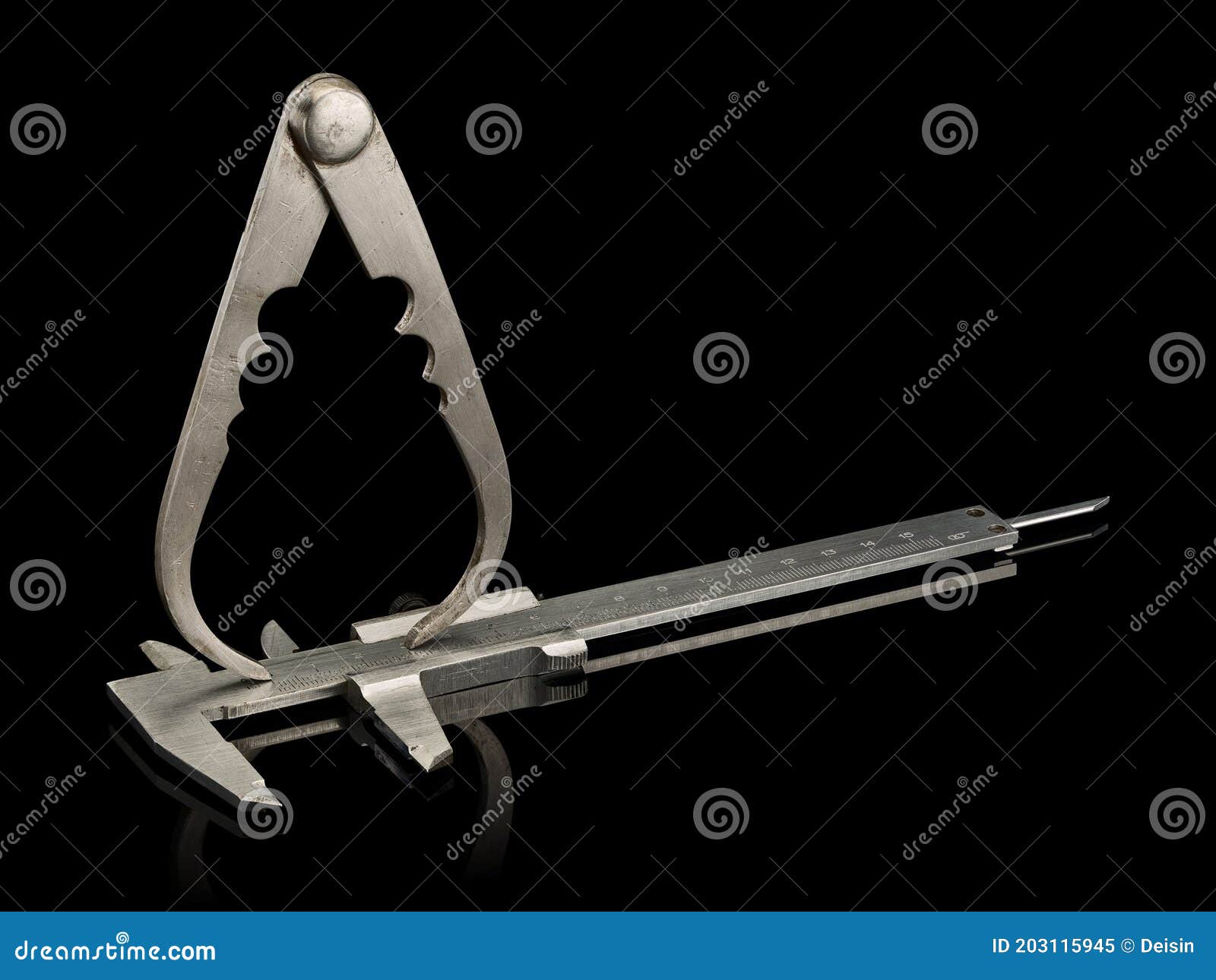 The Ancient and Old Measuring Tool Stock Image - Image of steel, tool ...