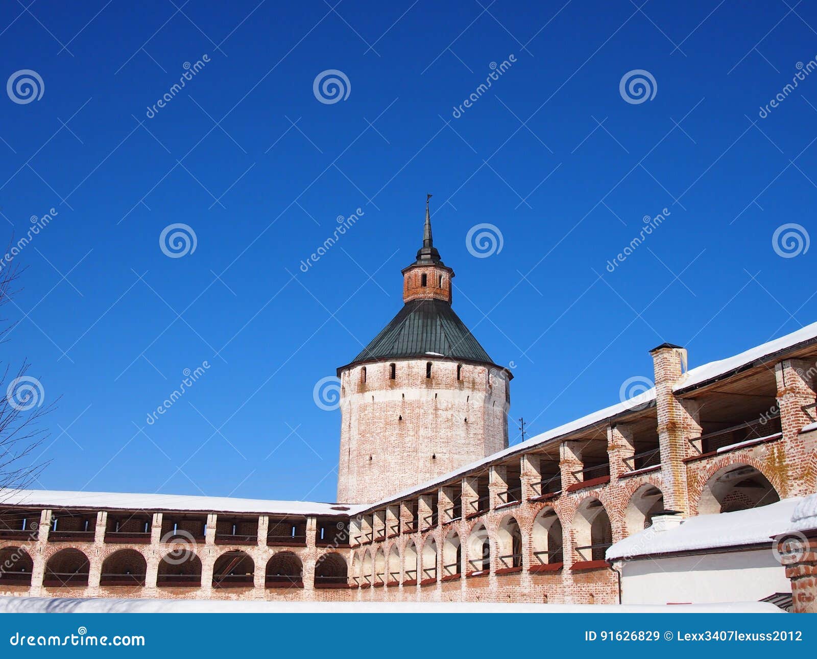 Kirillo-Belozersky Monastery. View Inside. Stock Image - Image of snow ...