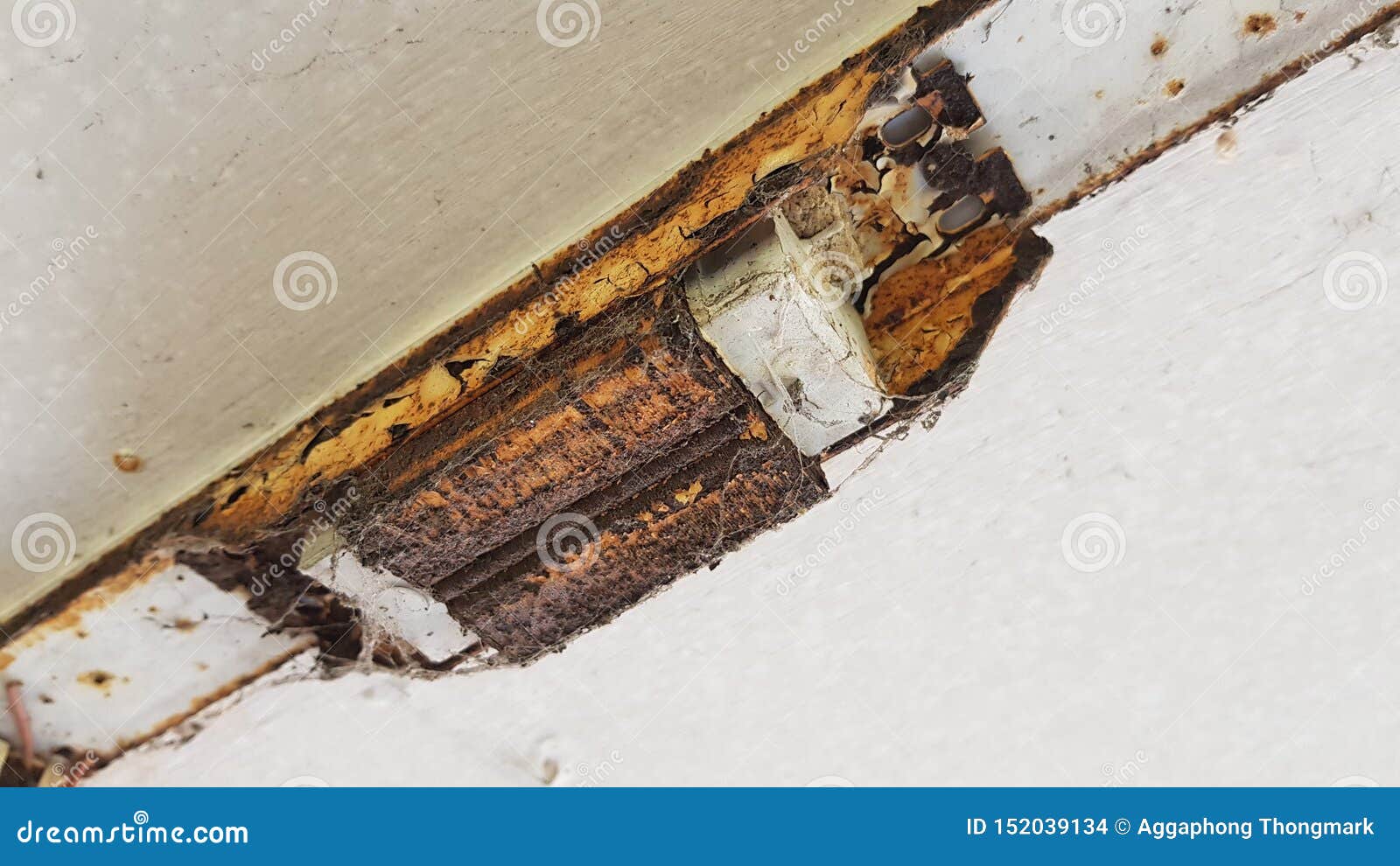 Old Rusty Electronic Ballast on Ceiling Stock Photo - Image of ...