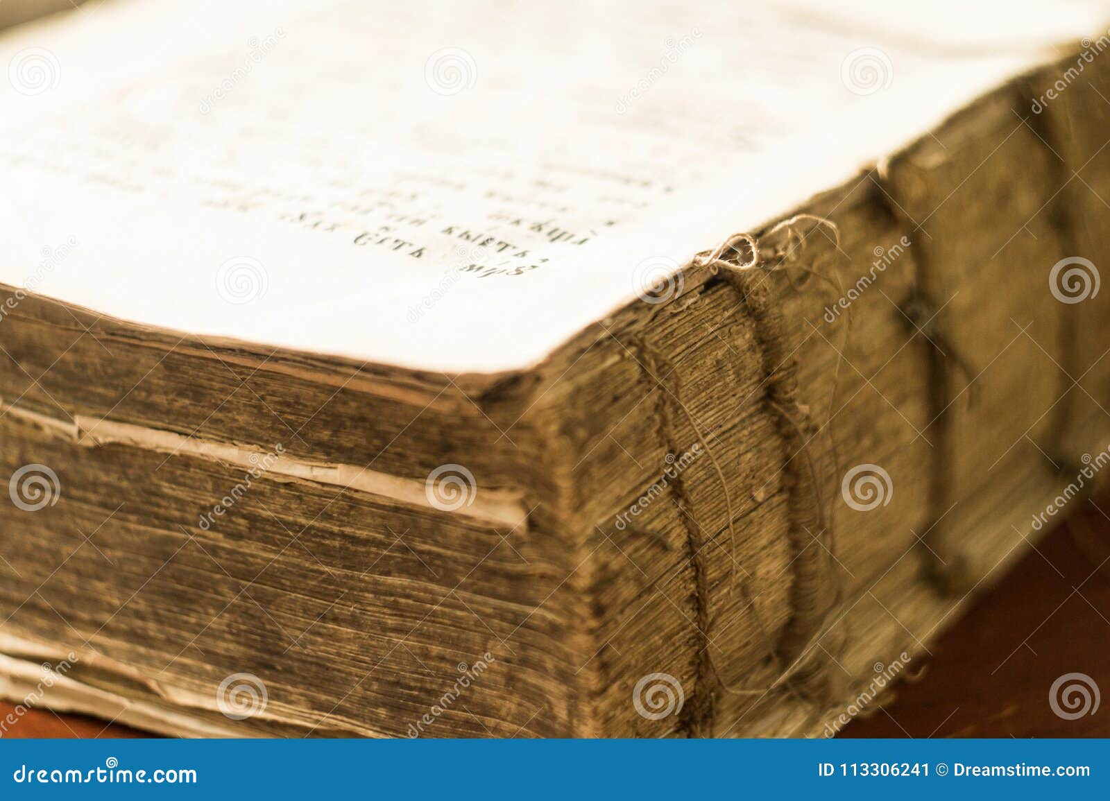 Ancient old Slavonic book stock image. Image of unknown - 113306241