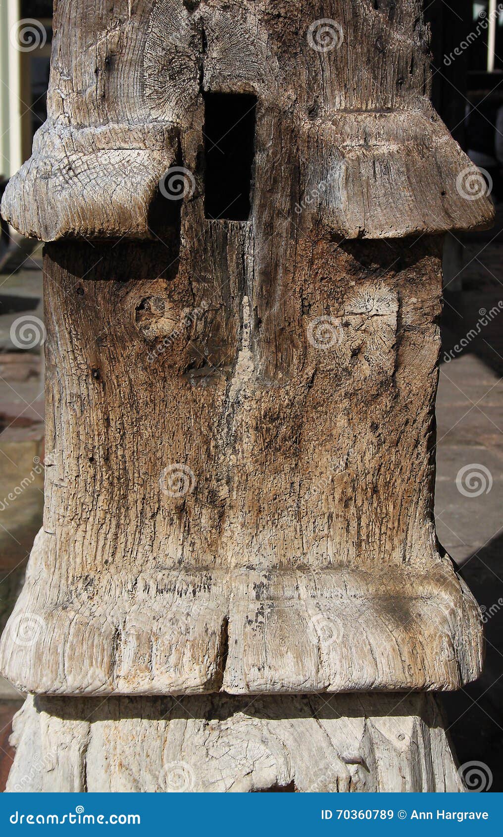Ancient Old Wooden Pillar stock image. Image of historical - 70360789