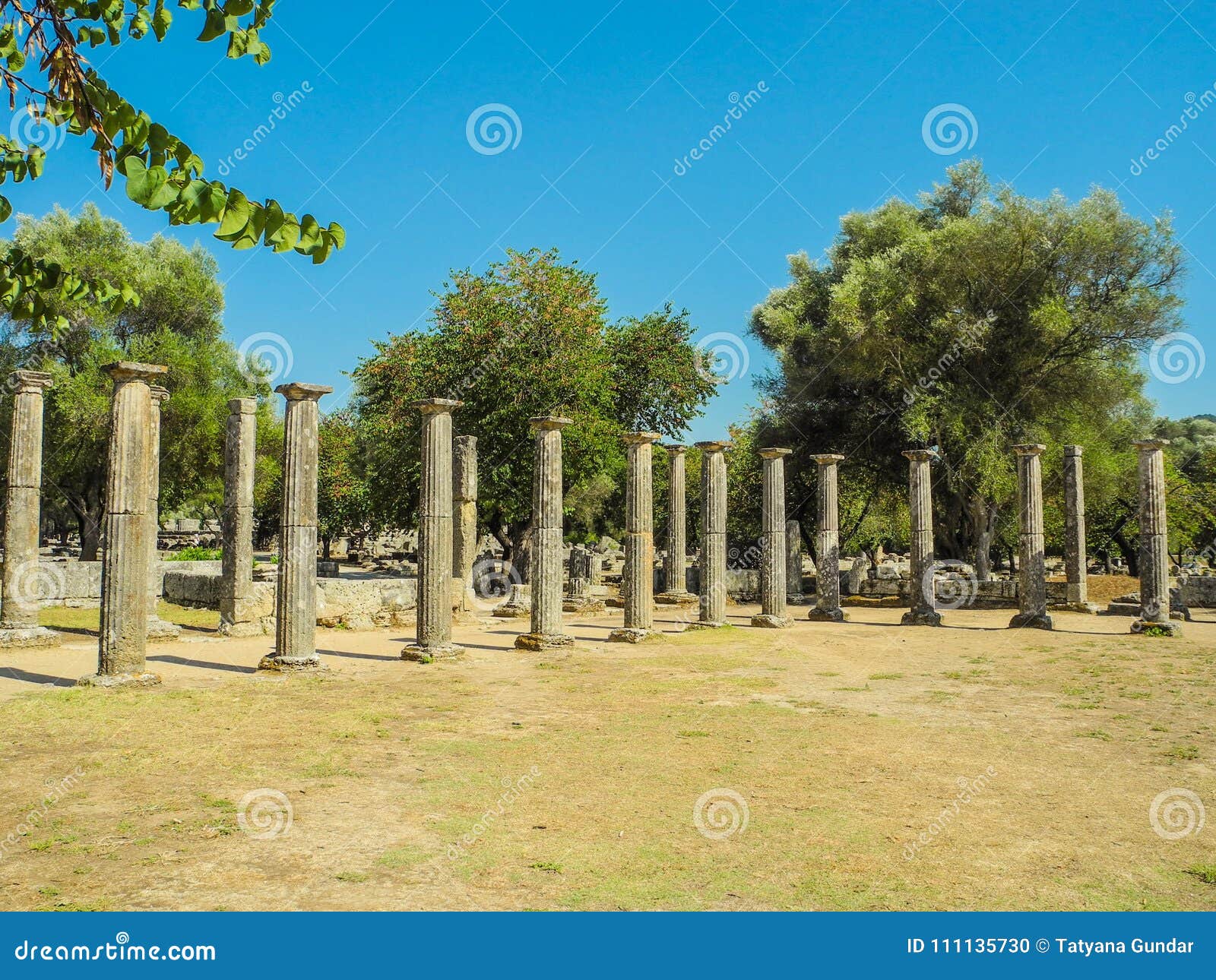 Ancient Olympia, Greece. stock photo. Image of civilization - 111135730