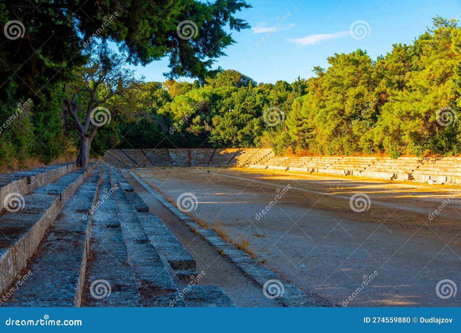 Ancient Olympic Stadium at Rhodes, Greece Stock Photo - Image of rhodos ...