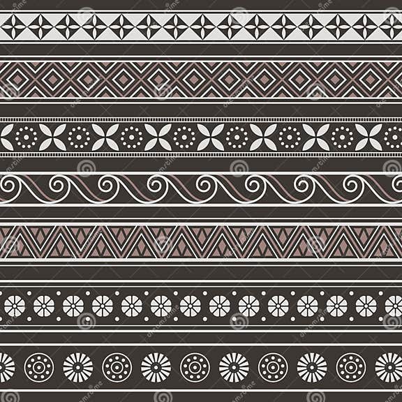 Set of Borders, Frames with Ancient Ornaments Vector Stock Vector ...