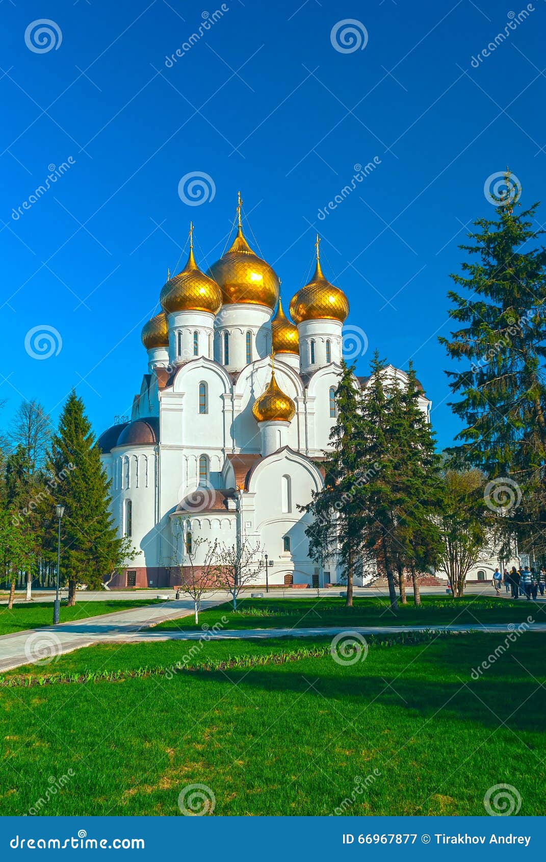 Ancient Ortodox Christian Curch with Golden Domes Stock Image - Image ...