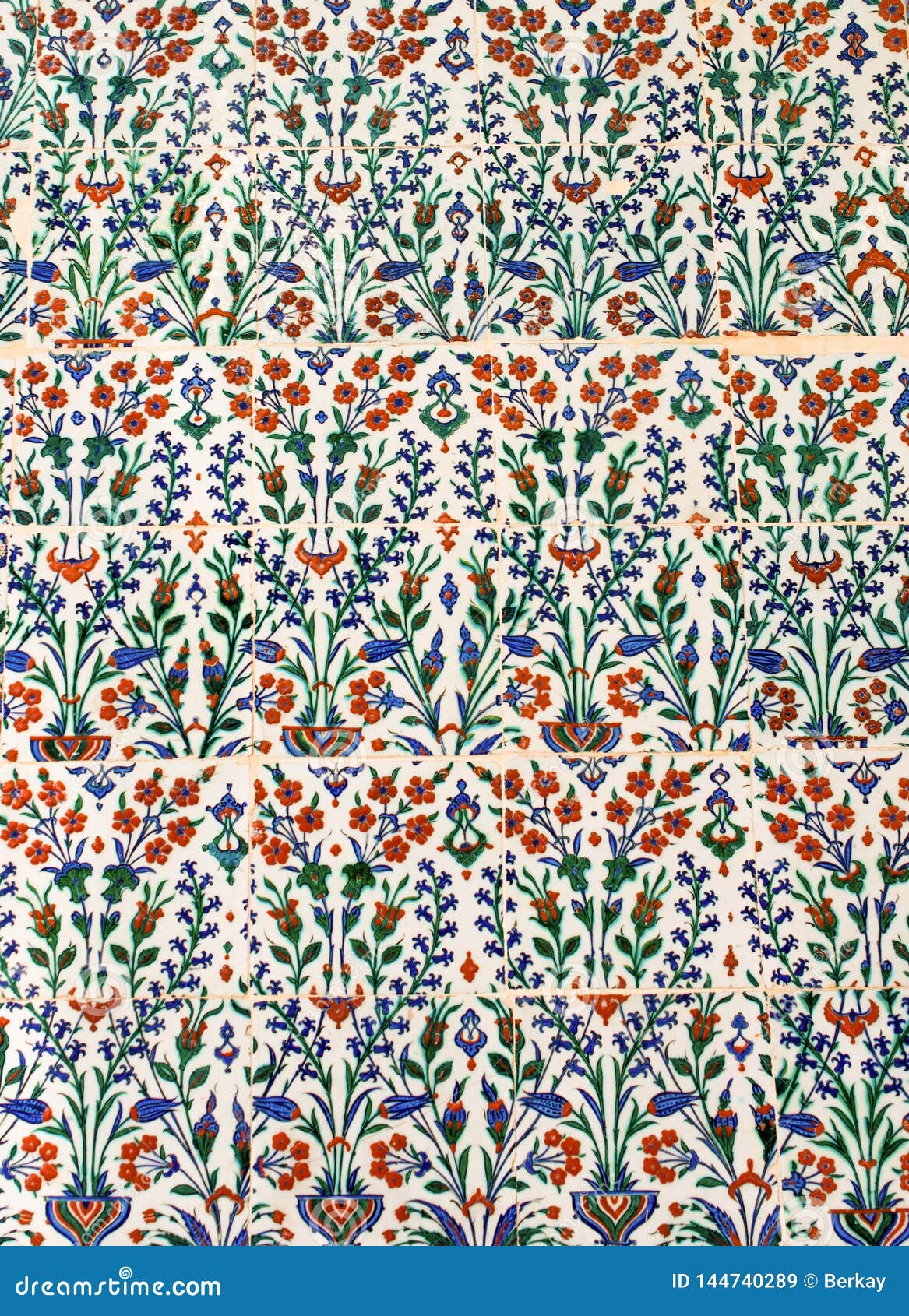 Ancient Ottoman Time Handmade Turkish Tiles Stock Image - Image of ...