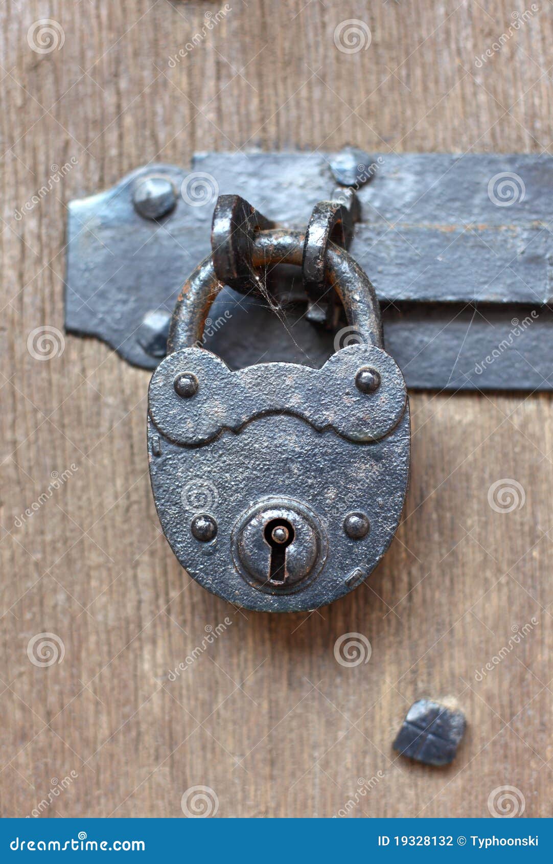Ancient padlock stock photo. Image of keyhole, secured - 19328132