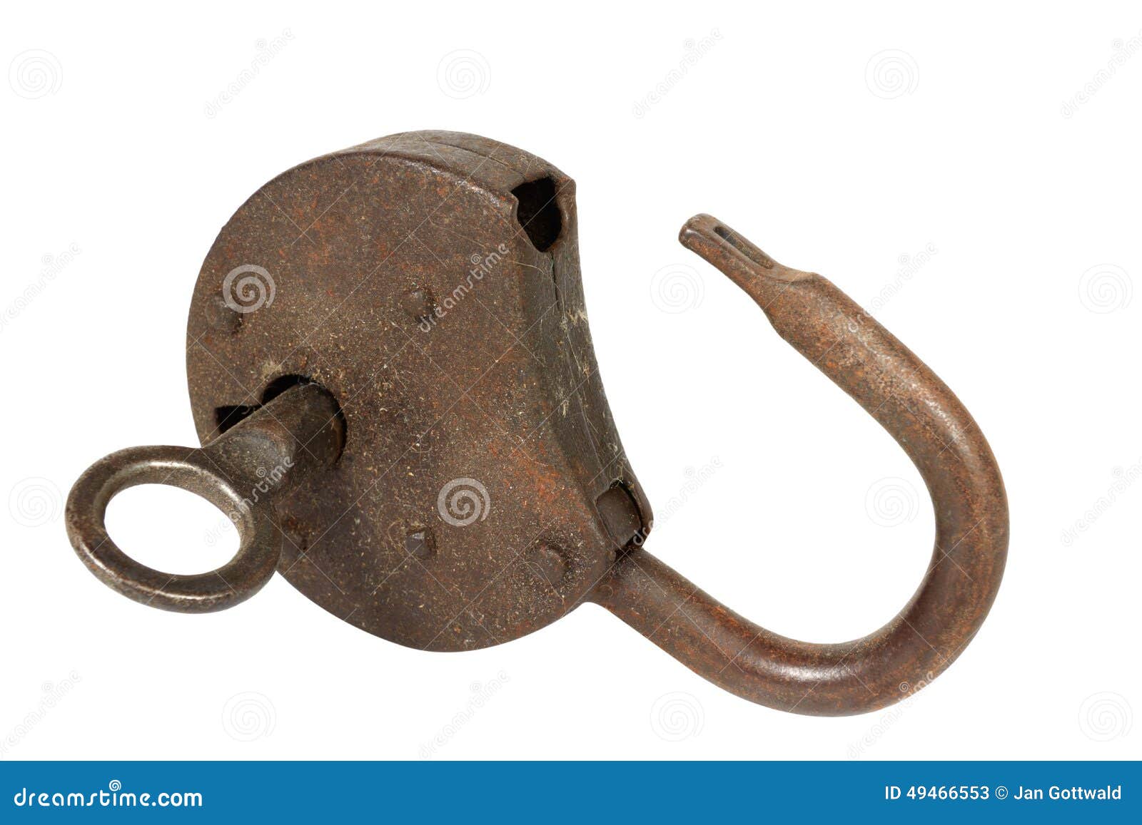 Ancient padlock stock image. Image of keyhole, oxidized - 49466553