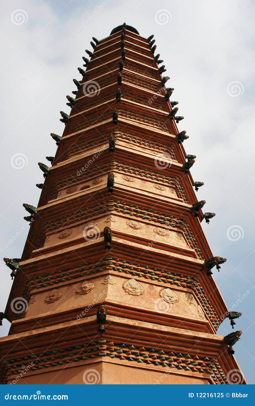 Ancient pagoda stock image. Image of tower, landscape - 12216125
