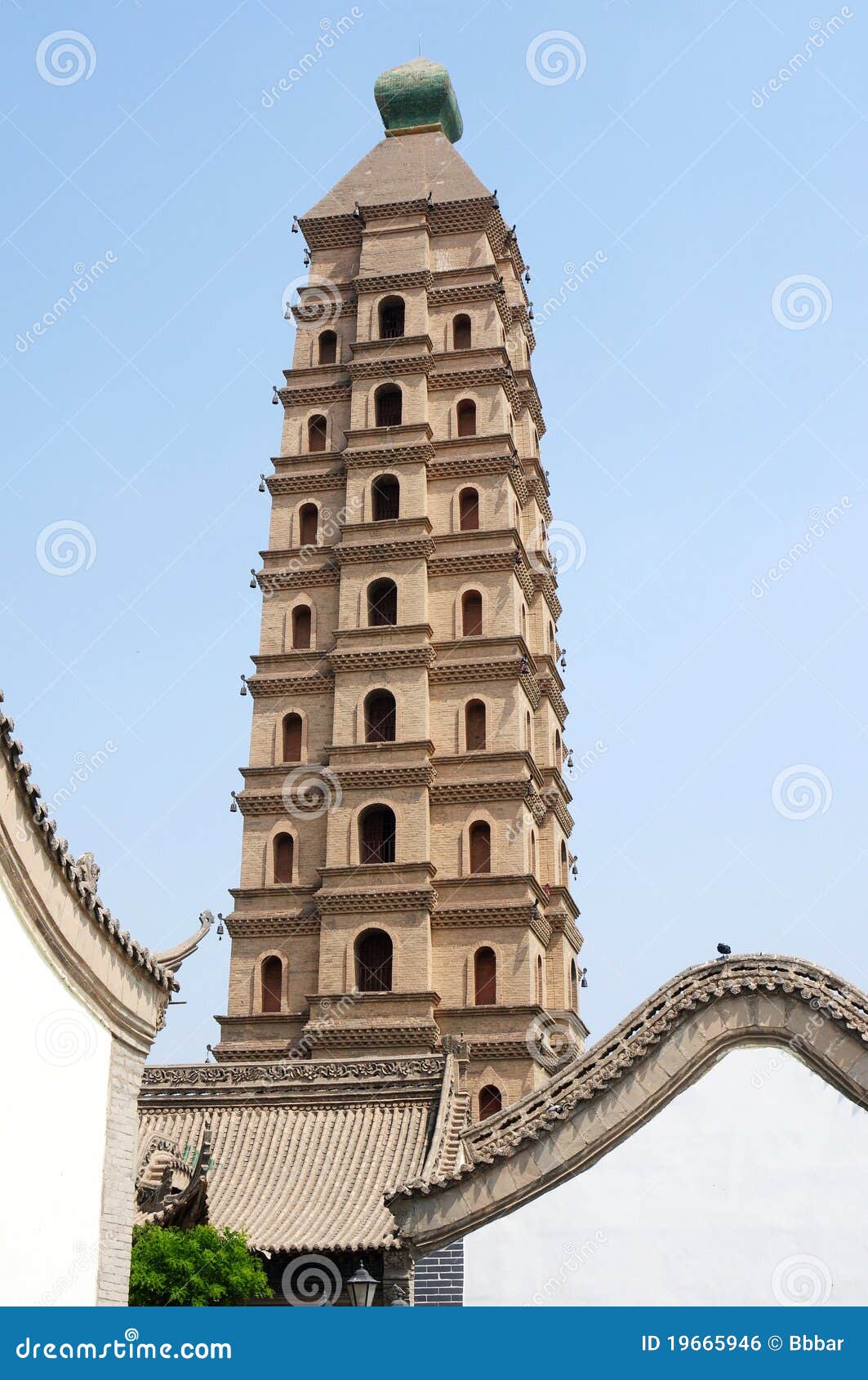 Ancient pagoda stock photo. Image of historic, blue, architecture ...