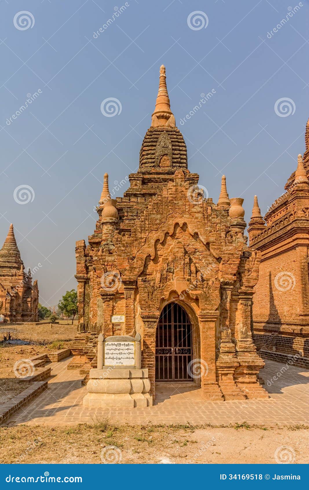 Ancient pagoda in Bagan stock photo. Image of myanmar - 34169518