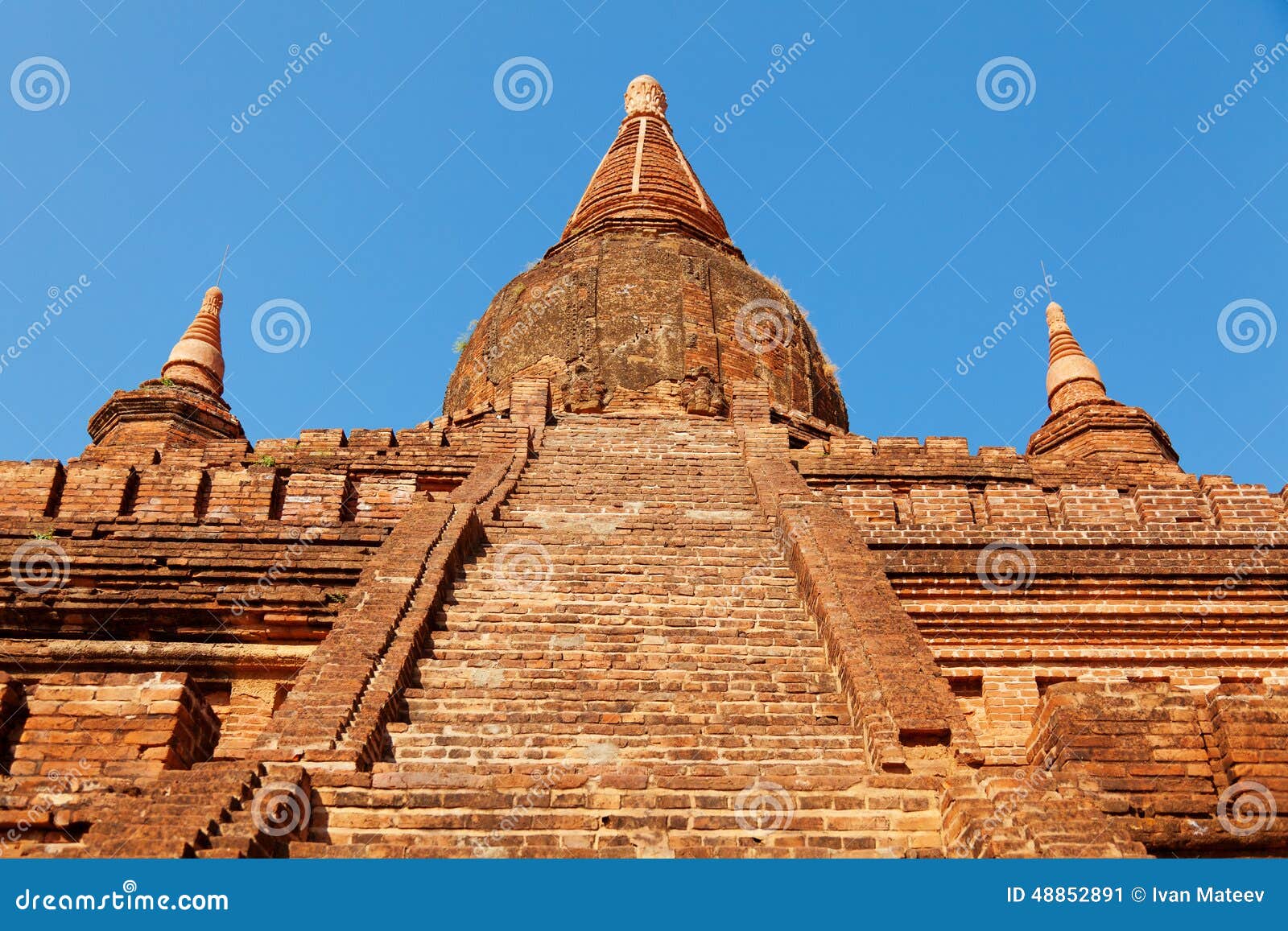 Ancient Pagoda in Bagan, Myanmar Stock Image - Image of bagan, front ...