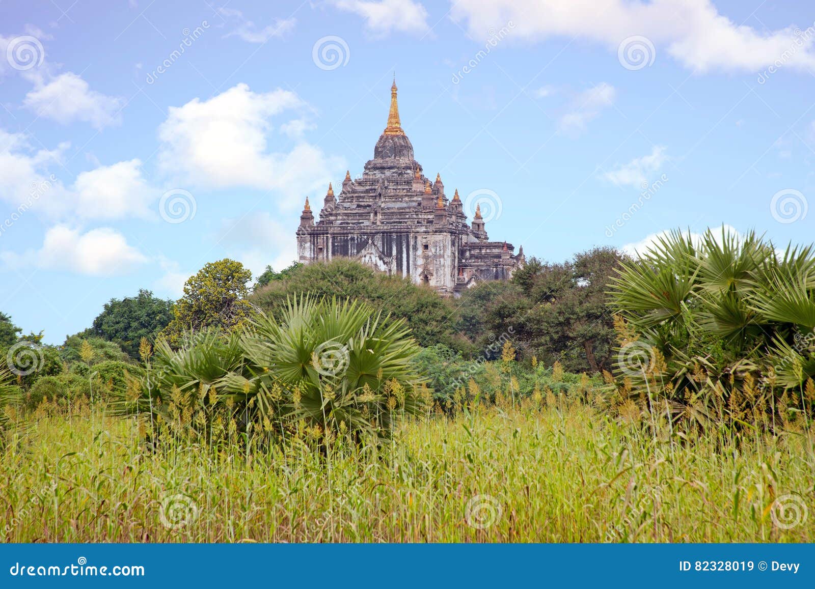 Ancient Pagoda in the Landscape from Bagan in Myanmar Stock Image ...