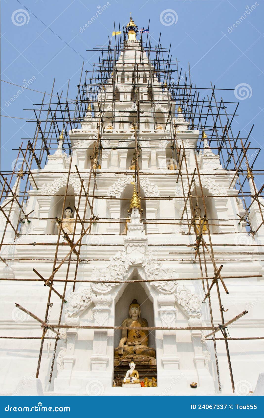 Ancient Pagoda Reconstruction Stock Image - Image of buddhist, culture ...