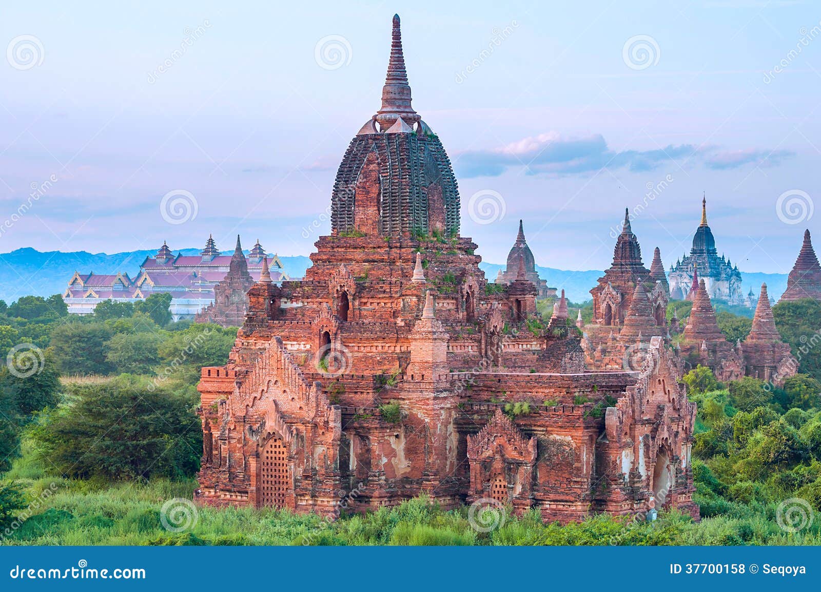 Ancient pagodas in Bagan stock photo. Image of view, religion - 37700158