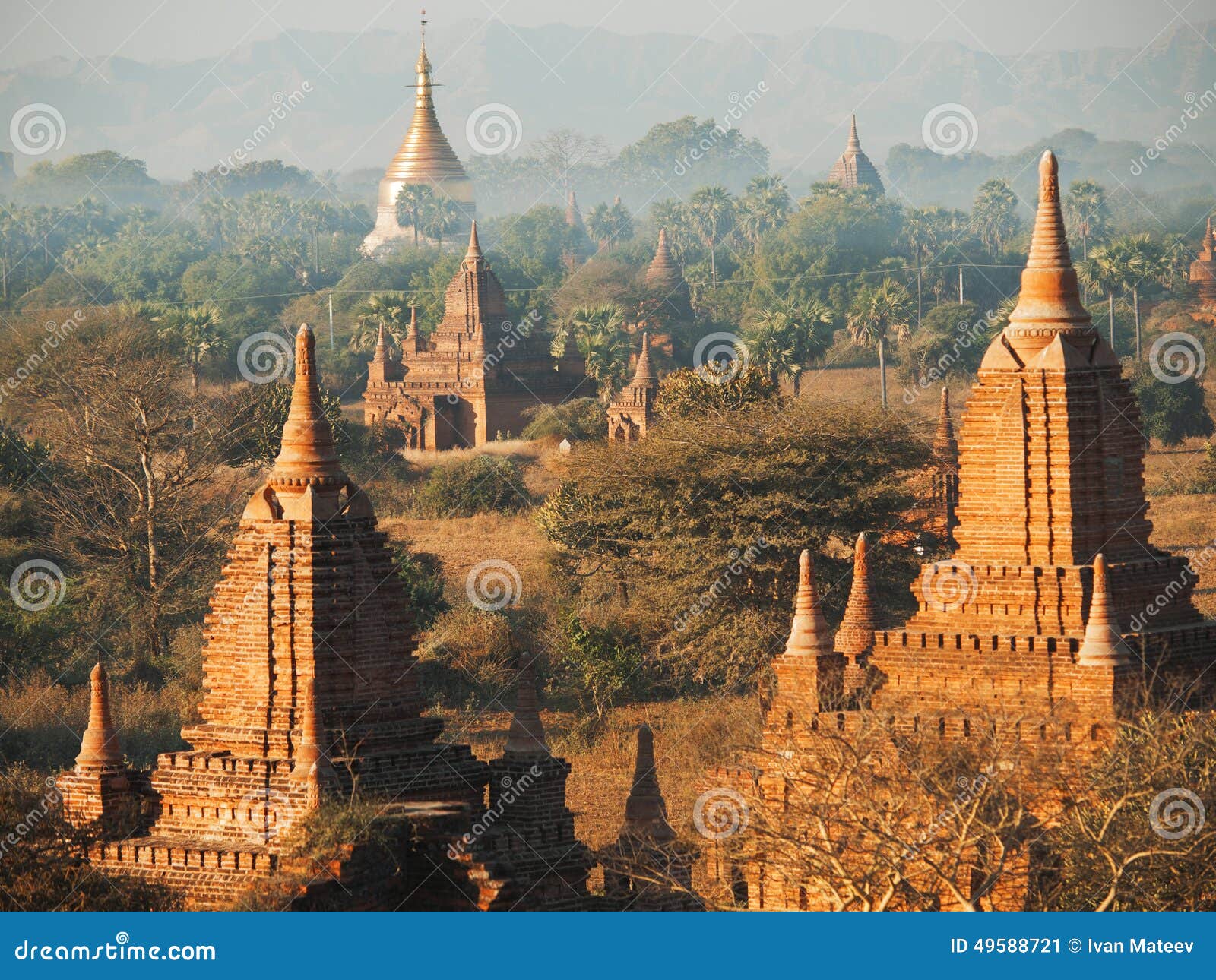 Ancient Pagodas in Bagan, Myanmar Stock Image - Image of history ...