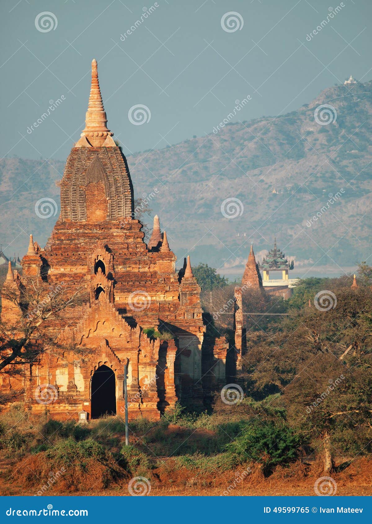 Ancient Pagodas in Bagan, Myanmar Stock Image - Image of full ...