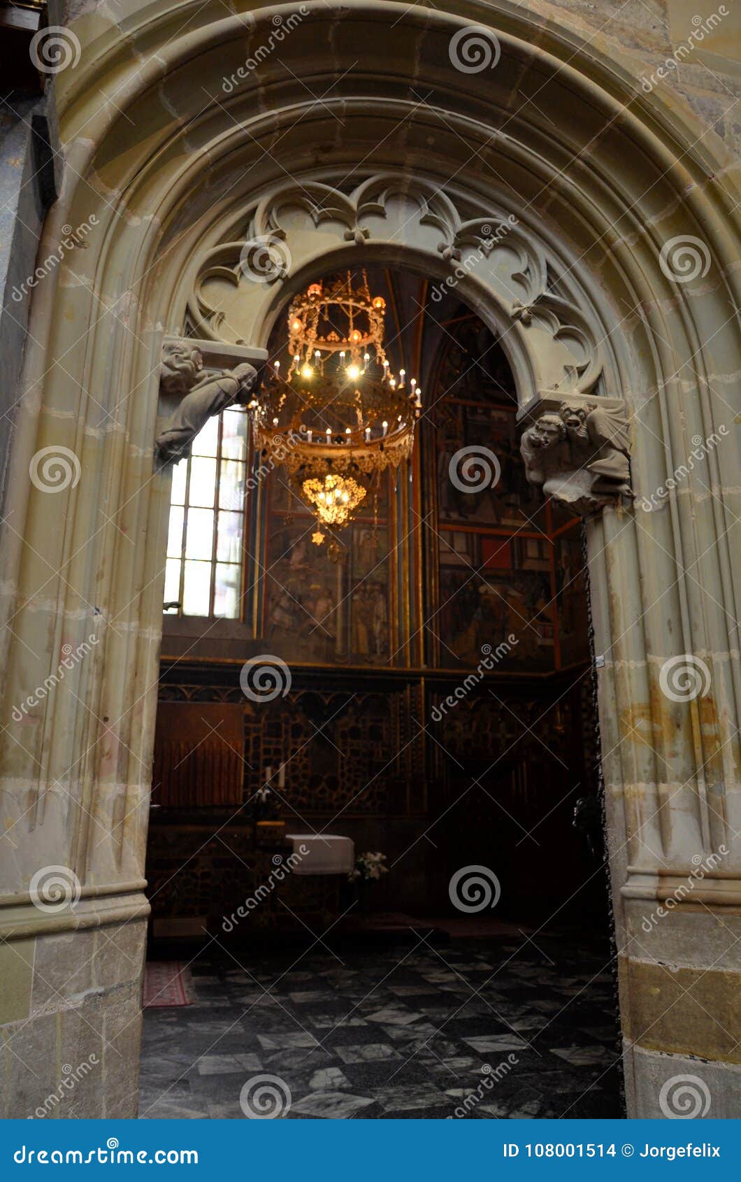 Ancient Paintings in the Cathedral of Prague Editorial Stock Image ...