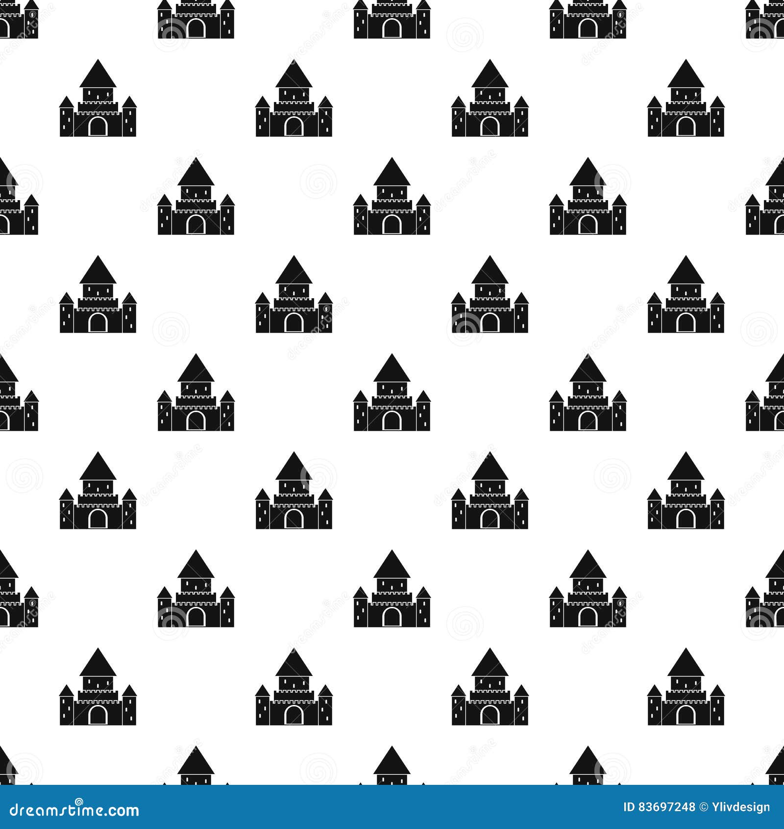 Ancient Palace Pattern, Simple Style Stock Vector - Illustration of ...