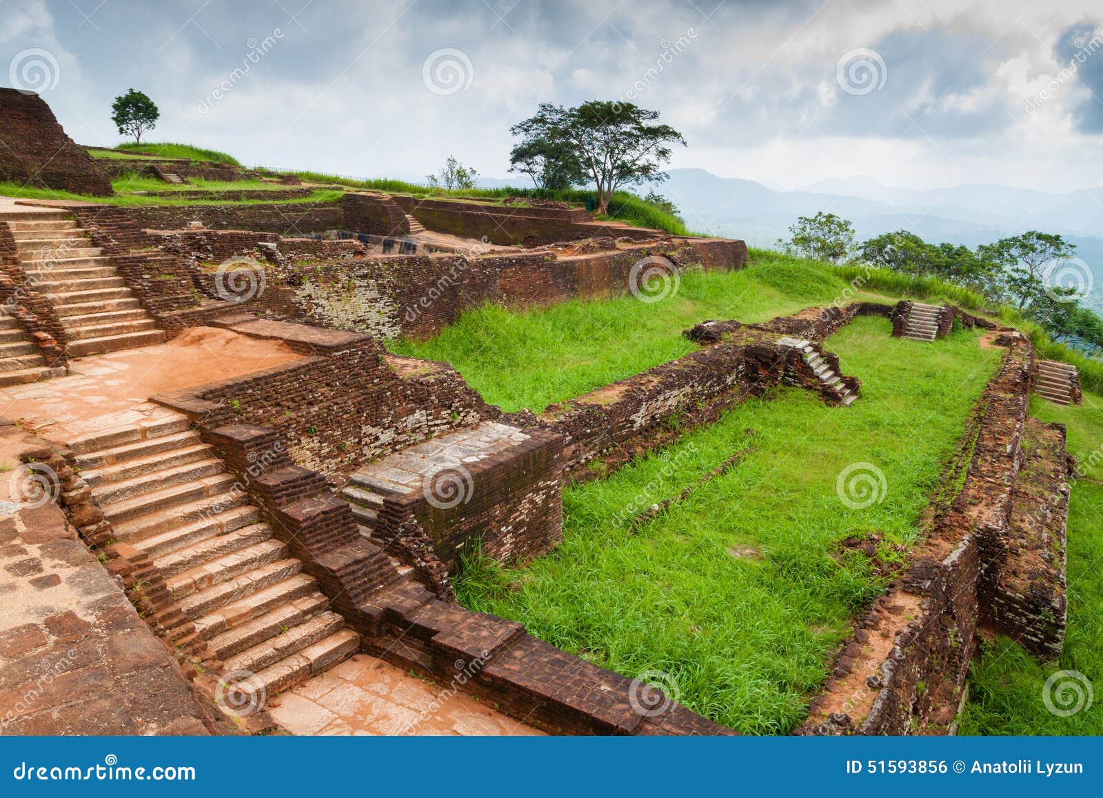 The Ancient Palace in Sri Lanka Stock Photo - Image of rock, grass ...