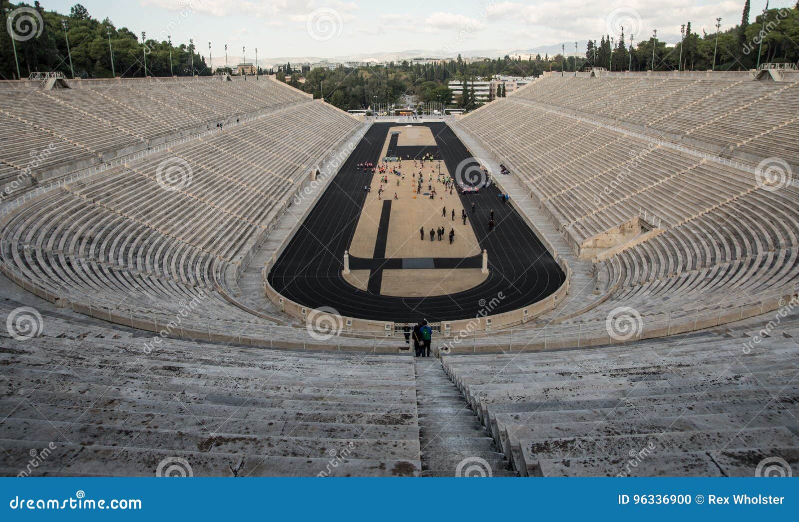Ancient Panathenaic Stadium in Athens, Greece Stock Photo - Image of ...