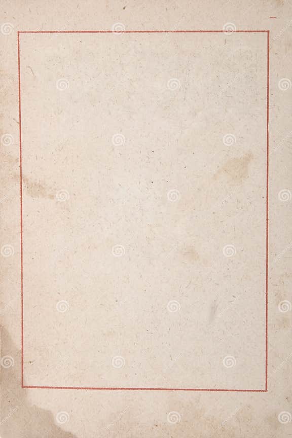 Ancient Paper with Age Marks and Red Frame Stock Image - Image of brown ...
