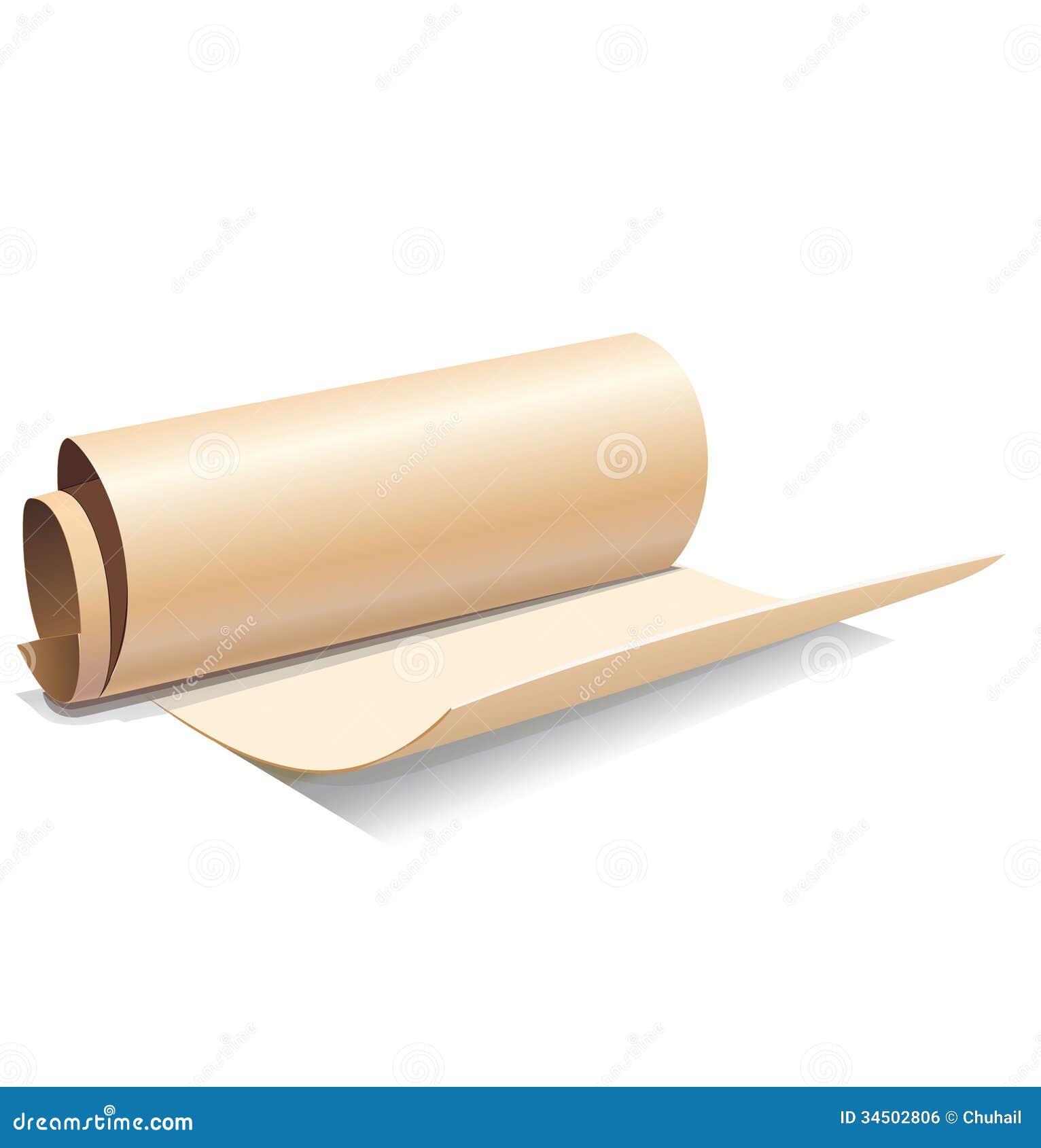 Ancient paper roll icon stock vector. Illustration of artwork - 34502806