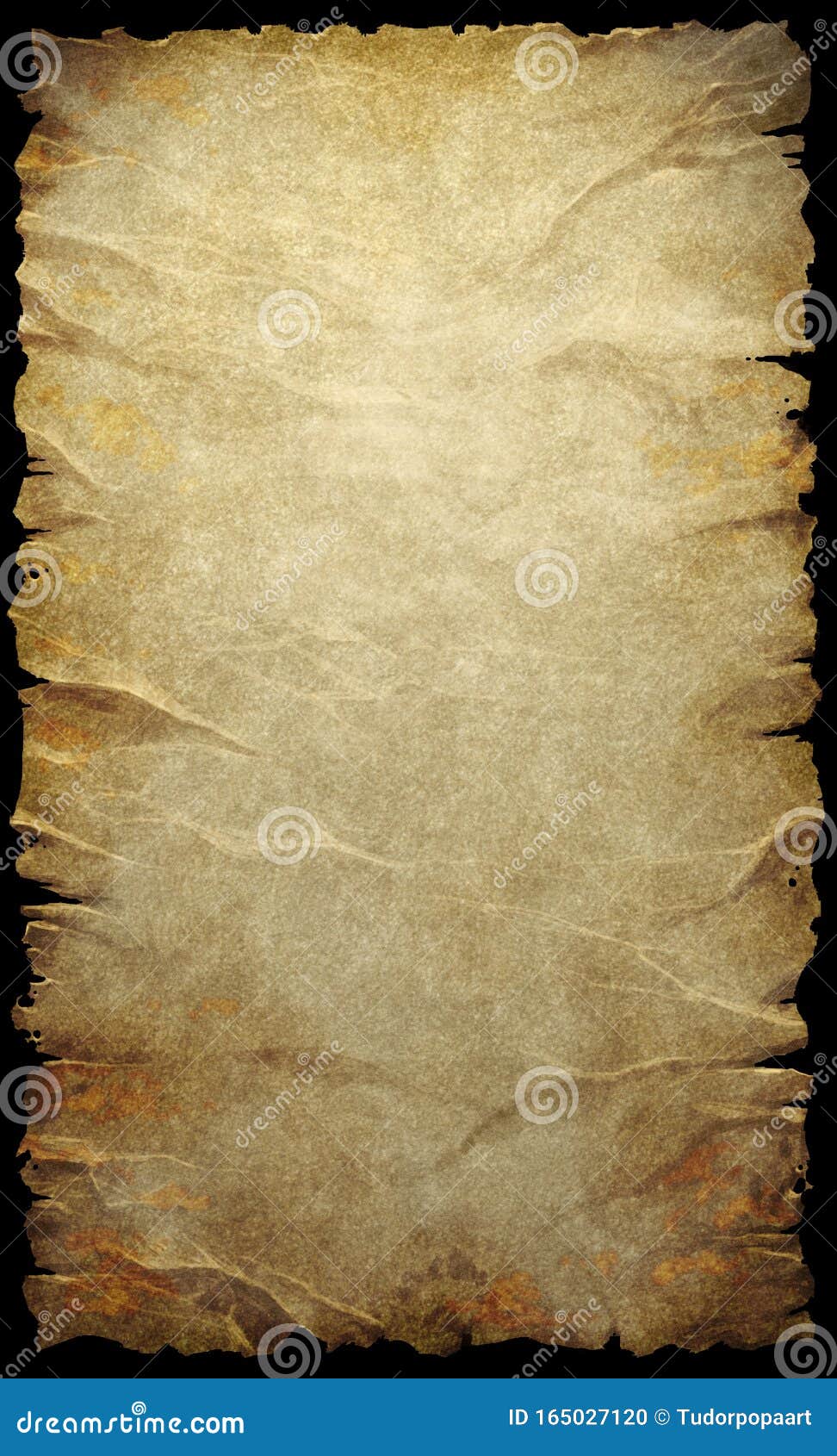 Ancient Paper Scroll with Torn Edges Illustration Stock Illustration ...