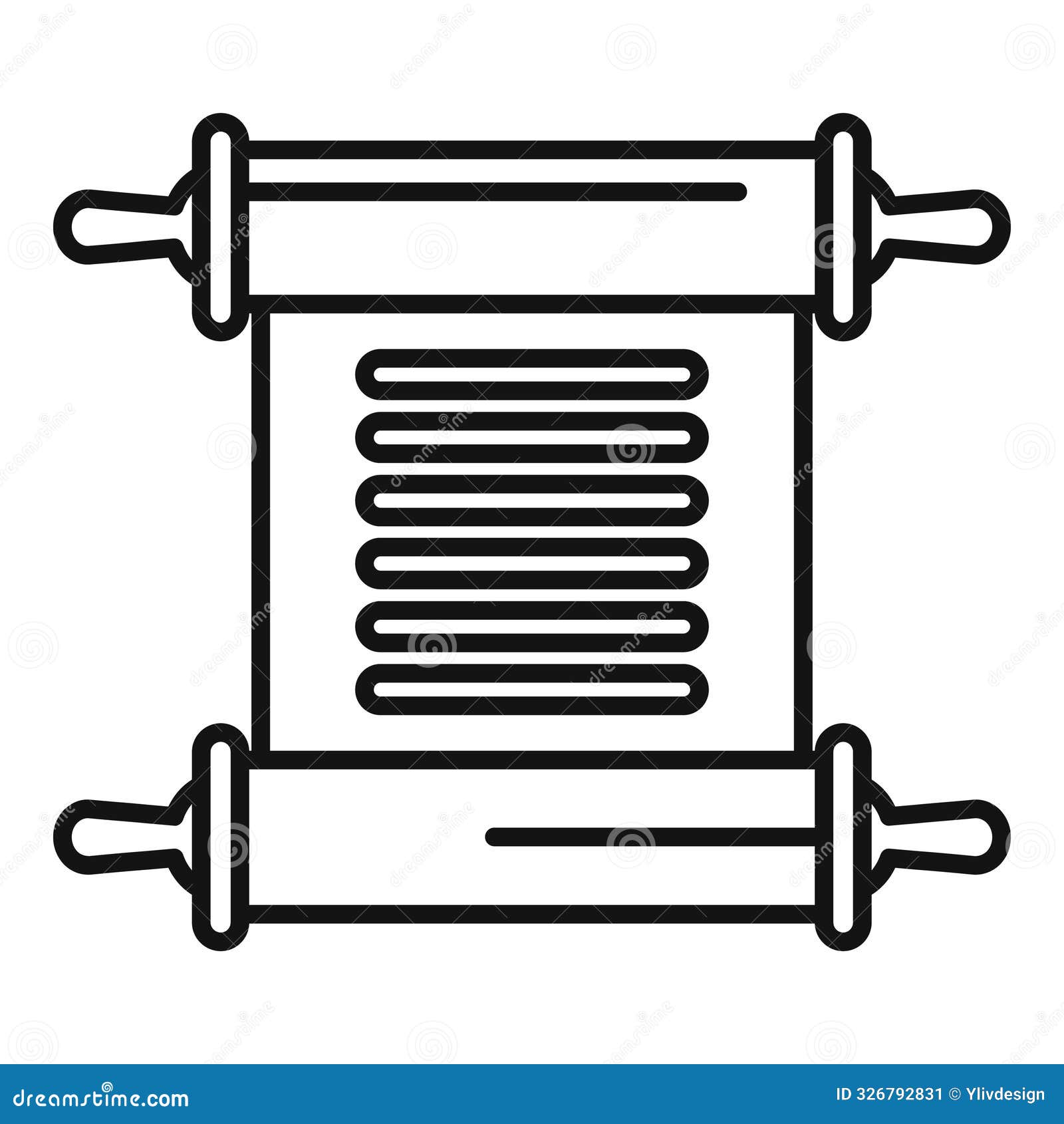 Ancient Paper Scroll is Unrolling, Revealing Its Secrets Stock ...