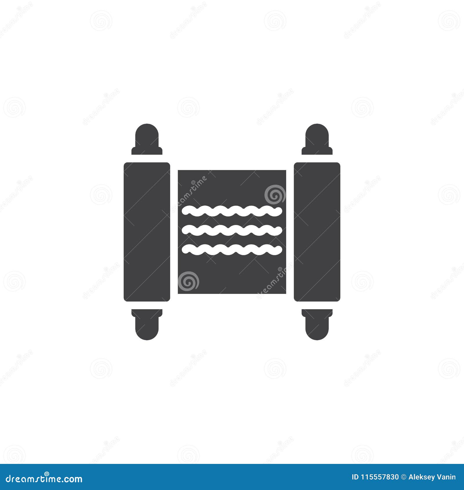 Ancient Paper Scroll Vector Icon Stock Vector - Illustration of pixel ...