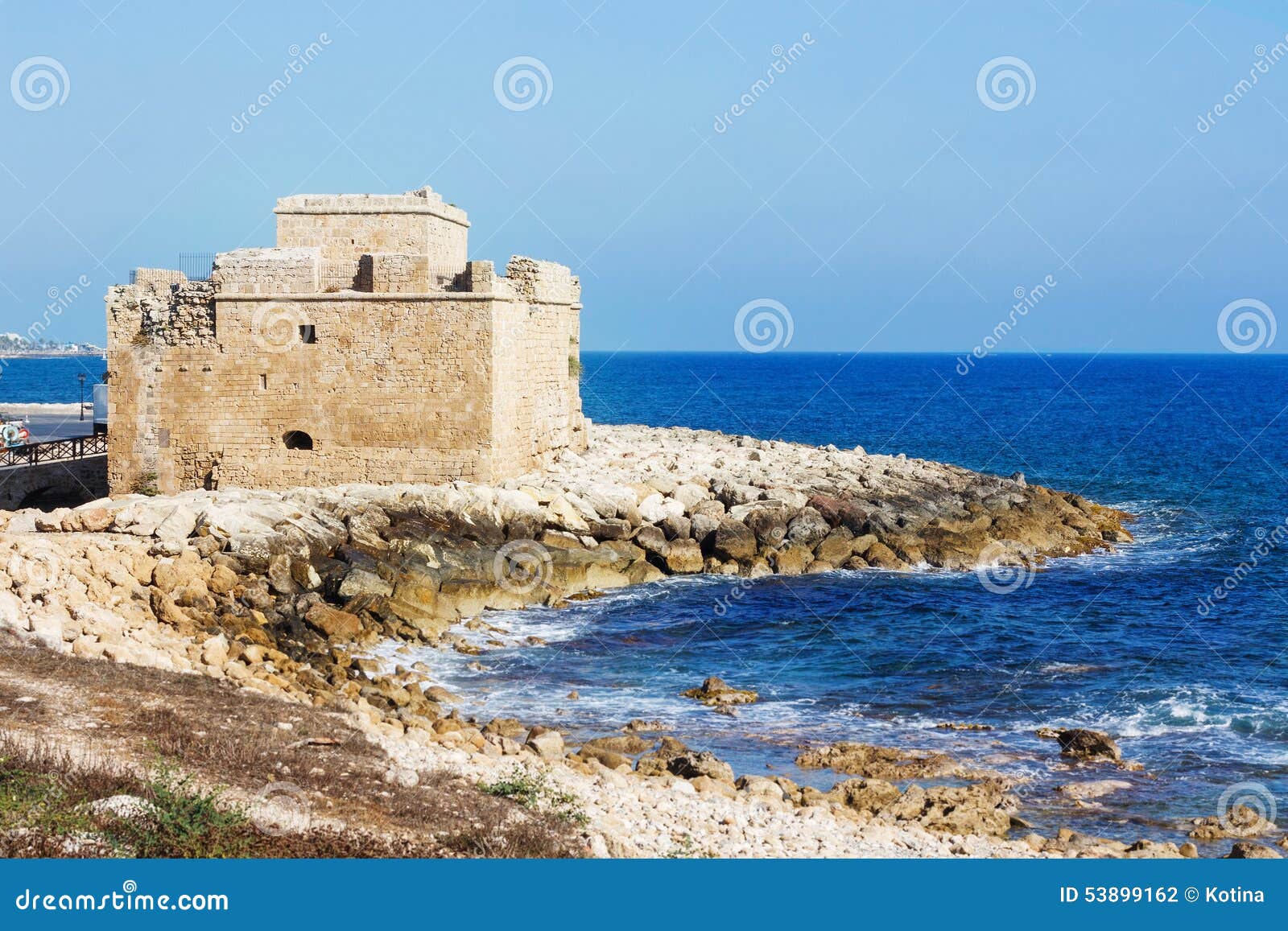 Ancient Paphos Castle Fortress. Stock Photo - Image of european ...
