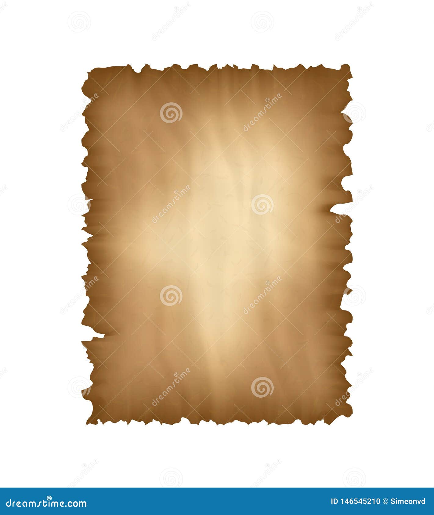 Old Paper. Vertical Parchment. Ancient Vintage Papyrus. Detailed ...